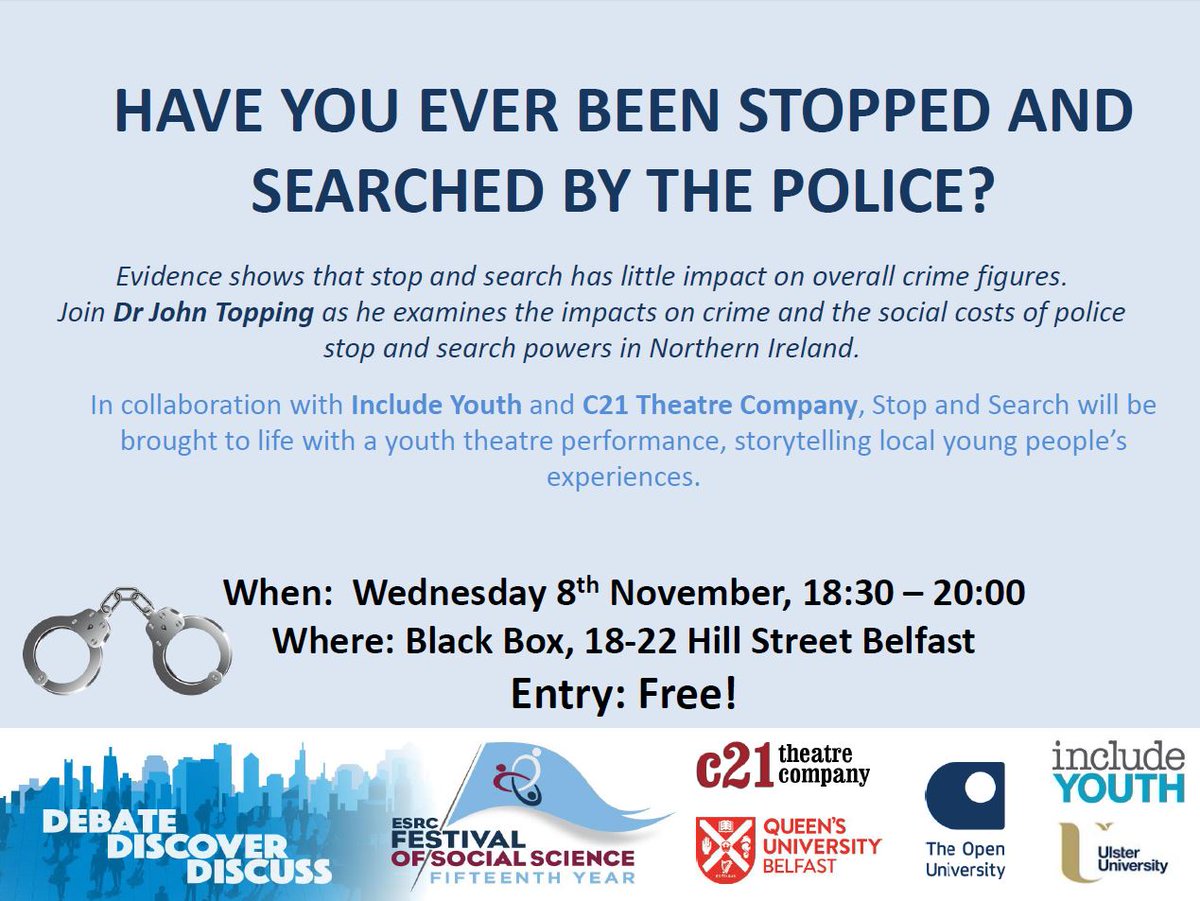 EXAMINING STOP AND SEARCH IN NORTHERN IRELAND – IN DEFENCE OF YOUTH WORK